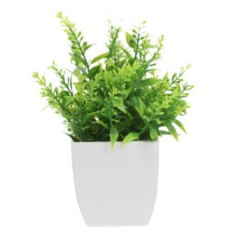 Cabilock Kleine Gef&auml;lschte Topfpflanze Aus Pp-Material Realistisches Kunstgr&uuml;n F&uuml;r Innenbereich Dekoration F&uuml;r Schreibtisch Das Wohnzimmer B&uuml;ro Wartungsfreie K