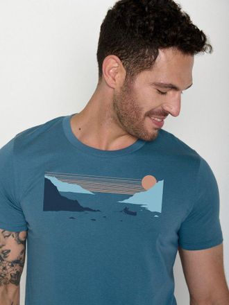 Greenbomb T-Shirt Guide Canoe Fjord (1-tlg., 1) klassischer Schnitt, tailliert, Rundhalsausschnitt, Bio-Baumwolle