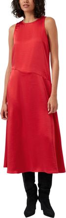 s.Oliver &Auml;rmelloses Satinkleid mit diagonaler Ziernaht