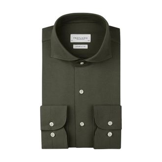 Profuomo Homme, Chemises, Vert, Taille: 2XL Shirt X-Cutaway SF