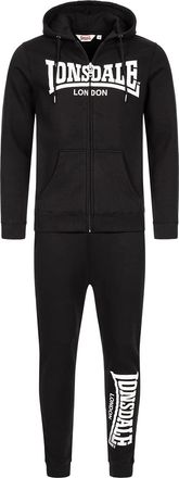 Lonsdale Mens Feeny Trainingsanzug mit Kapuze, Black/White, 3XL