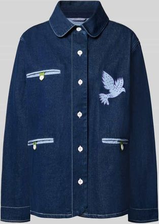 Lollys Laundry Relaxed Fit Jacke in Denim-Optik Modell Edda