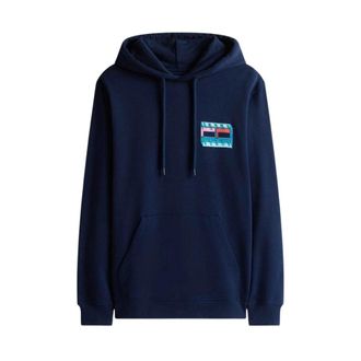 Tommy Jeans Flag Play Hoodie Regular Fit - - Sweatshirts & Hoodies - Herren - Blau - M