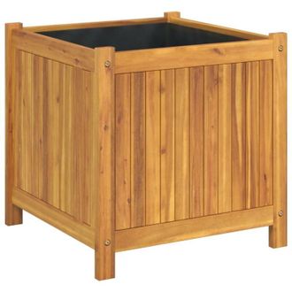 vidaXL Jardini&egrave;re avec doublure 50x50x50 cm bois massif dacacia vidaXL
