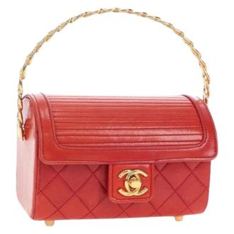 Chanel Sac &agrave; main vintage doccasion - Femme - Pre-owned - Rouge - Taille: ONE Size