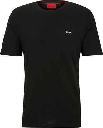 HUGO BOSS T-Shirt aus leichtem Baumwolljersey und Label-Print in