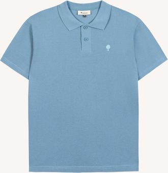 Faguo Polo bleu moyen coton - MONTGE