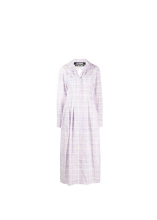 Jacquemus Pink gingham Le Coup De Soleil Valensole shirt dress Size S