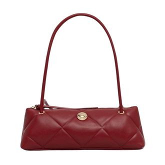 Twinset Gesteppte Bowlingtasche mit Logo - - Bags - Damen - Rot - ONE SIZE