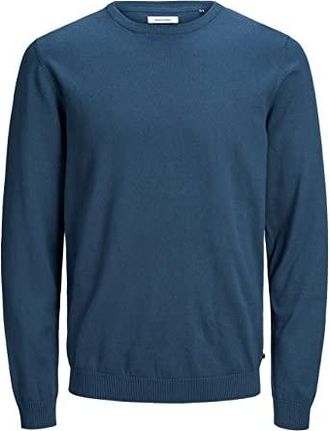 Jack & Jones JJEBASIC Col Rond en Tricot Noos 12137190, M, Bleu (Insignia Bleu) Homme