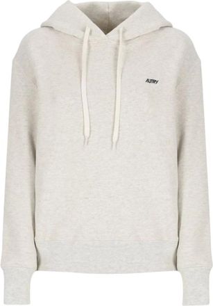 Autry Femme, Sweatshirts et sweats &agrave; capuche, Gris, Taille: 44 FR SweaT-shirt gris &agrave; col rond pour femmes