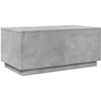 vidaXL Vidaxl - Couchtisch mit LED-Leuchten Betongrau 90x50x40 cm