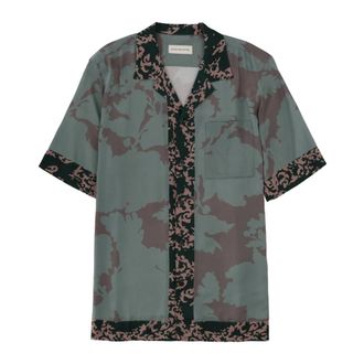 Dries Van Noten Carltone 3082 M.w. Shirt - Homme - Chemises - Vert - Taille: XL