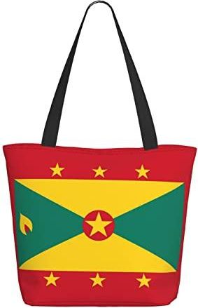 AOOEDM Sac shopping pour femme avec drapeau de la Grenade 33 x 28 x 19 cm. Le cadeau parfait pour la Saint-Valentin. Cest de la Saint-Valentin pour maman, fi