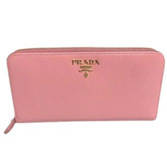 Prada Portefeuille long (bi-pli) Pre-owned - Femme - Pre-owned - Rose - Taille: ONE Size