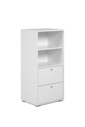 Möbelando Regal >FYN< in Weiß - 46x96,5x33,5cm (BxHxT)