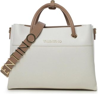 Mario Valentino Femme, Sacs, Blanc, Taille: ONE Size Sac &agrave; bandouli&egrave;re Alexia Bianco/Cuoio