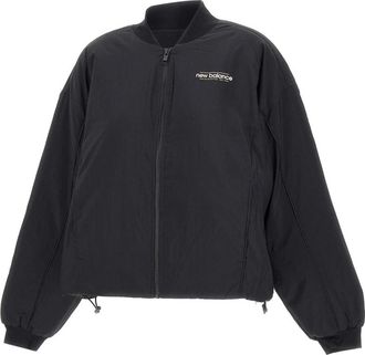 New Balance Femme, Vestes, Noir, Taille: 38 FR Blouson aviateur tiss&eacute; r&eacute;invent&eacute;