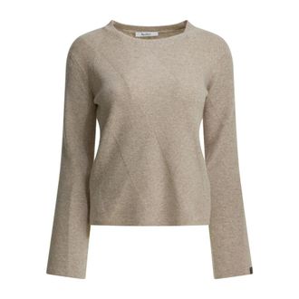 Max Mara Femme, Pulls, Beige, Taille: 38 FR Pull en maille &agrave; motif losanges