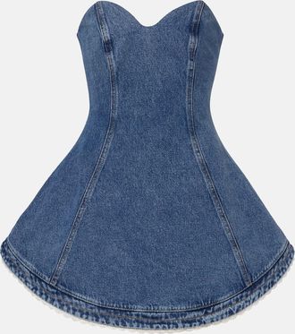 Magda Butrym Bustier-Kleid aus Denim