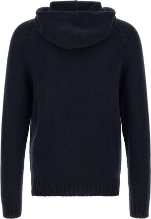 Maryya Cashmere-Wool Blend Hoodie - Navy