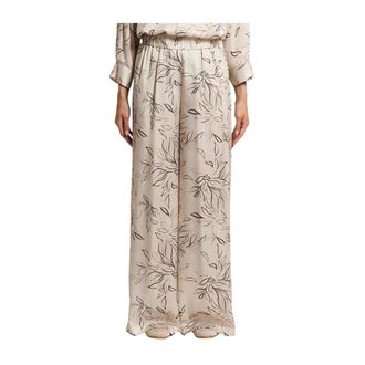 PESERICO Femme, Pantalons, Beige, Taille: 42 FR Pantalon Palazzo