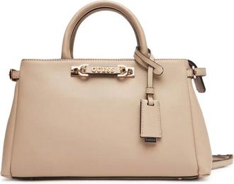 Guess Femme, Sacs, Beige, Taille: ONE Size Sit N Lefia Luxury Satchel