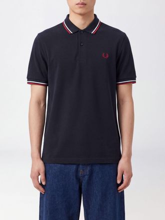 Fred Perry Polo &agrave; manches courtes en coton avec logo brod&eacute; et bords contrastants