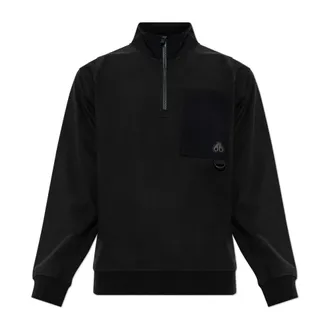Moose Knuckles Homme, Sweatshirts et sweats &agrave; capuche, Noir, Taille: XL SweaT-shirt &agrave; poches plaqu&eacute;es
