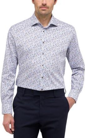 Eterna Homme Chemise en Coton Modern FIT 1/1 Bleu 48_H_1/1