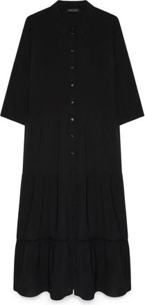 Fiorella Rubino Femme, Robes, Noir, Taille: 46 FR Robe longue chemise en viscose