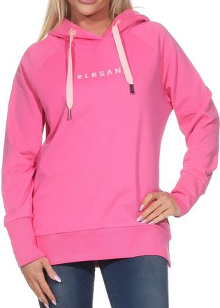 Elbsand Damen Kapuzen-Sweatshirt ESSvana Damenpullover 70293 00 Soda Pink (530) XL