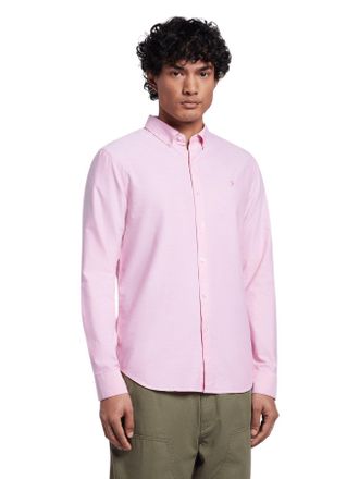 Farah Herren Brewer Cotton Oxford Slim Fit Shirt Hemd, Korallenpink, 3XL