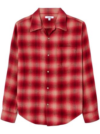 Re/Done Kariertes 60s Hemd - Orange