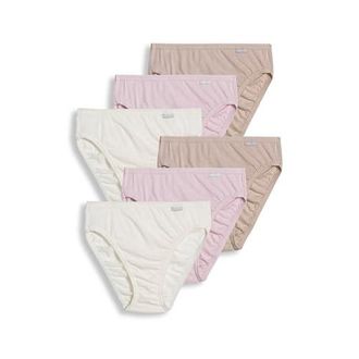 Jockey Elance Bikini pour femme - Lot de 6, ivoire/clair/rose ombre, taille 5, Ivoire/clair/rose ombr&eacute;, 5