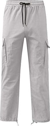 Generic High Street Pantalon ample en popeline pour homme Automne Hiver Pantalon pour loisirs et sport Couleur unie, beige, 5XL