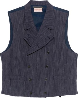 Romeo Gigli débardeur à boutonnière croisée (années 1990) - Bleu