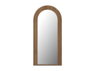 Vente-Unique Gro&szlig;er bogenf&ouml;rmiger Spiegel - Kautschukholz - 70 x 150 cm - Holzfarben - ANSHUN