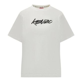 Kenzo Femme, Tops, Blanc, Taille: 40 FR T-shirt Logo