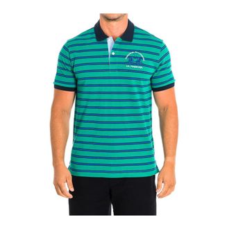 La Martina Gestreiftes Kurzarm-Poloshirt - - Tops - Herren - Gr&uuml;n - M