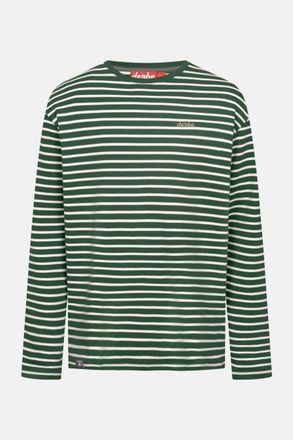 Derbe Derbe Streifenshirt Interstriped Herren Gr&uuml;n Wei&szlig; Langarm