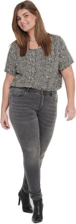 Only Carmakoma by Only Damen Jeans CARAUGUSTA - Skinny - Grau - Dark Grey - Plus Size, Gr&ouml;&szlig;e:48W / 34L, Farbvariante:Dark Grey Denim 15212271