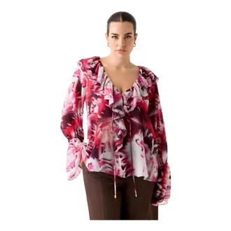 Marciano Femme, Blouses et Chemises, Violet, Taille: 42 FR Blouse Adela LS Avec Volants