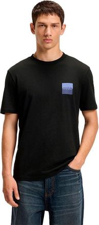 HUGO BOSS Herren Dapusi T-Shirt aus Baumwoll-Jersey mit Split-Logo-Print Schwarz001 L