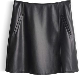 OPUS Damen Minirock | REANA Cosmic Minirock in Leder Optik Black, 38