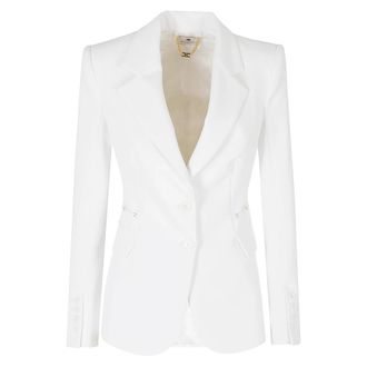 Elisabetta Franchi Einknopf-Blazer - - Jackets - Damen - Wei&szlig; - M