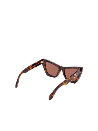 Off-white Womens Edvard Arrow Logo Sunglasses Brown Accessories >