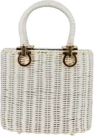 Ferragamo Pre-owned Cuir sacs-main - Femme - Pre-owned - Blanc - Taille: ONE Size