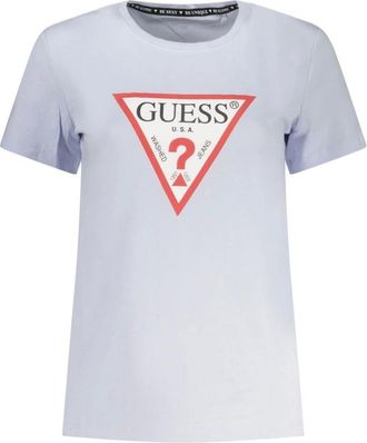 Guess Femme, Tops, Bleu, Taille: 40 FR Iconic Tee