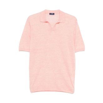 Barba Homme, Tops, Rose, Taille: XL V-neck Short Sleeve